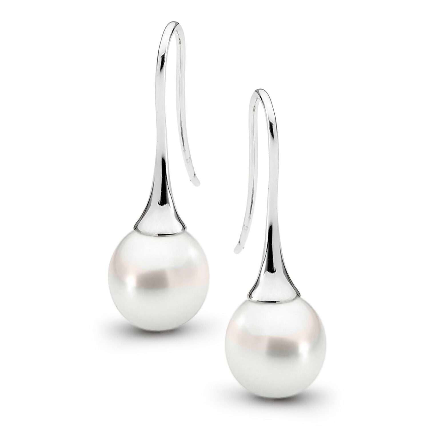 Fixed Trumpet French Hook Pearl Earrings | Allure South Sea Pearls
