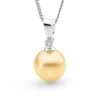Singular Bezel Set Diamond & Pearl Pendant | Allure South Sea Pearls