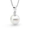 Singular Bezel Set Diamond & Pearl Pendant | Allure South Sea Pearls