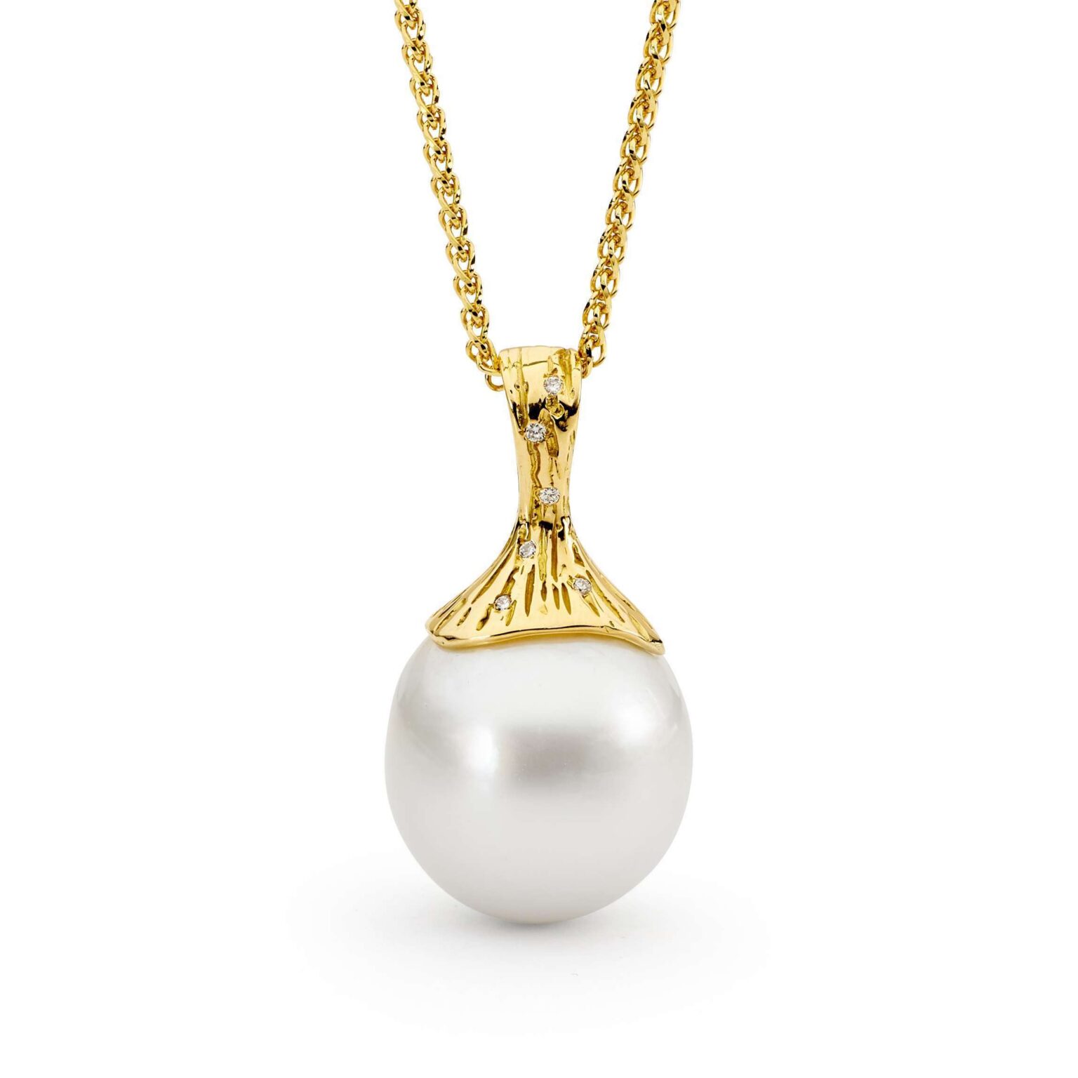 Textured Semi-Baroque Pearl Pendant | Allure South Sea Pearls